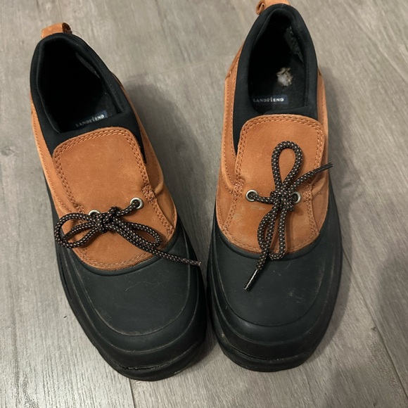 Lands' End | Shoes | Lands End Black And Tan Shoes | Poshmark